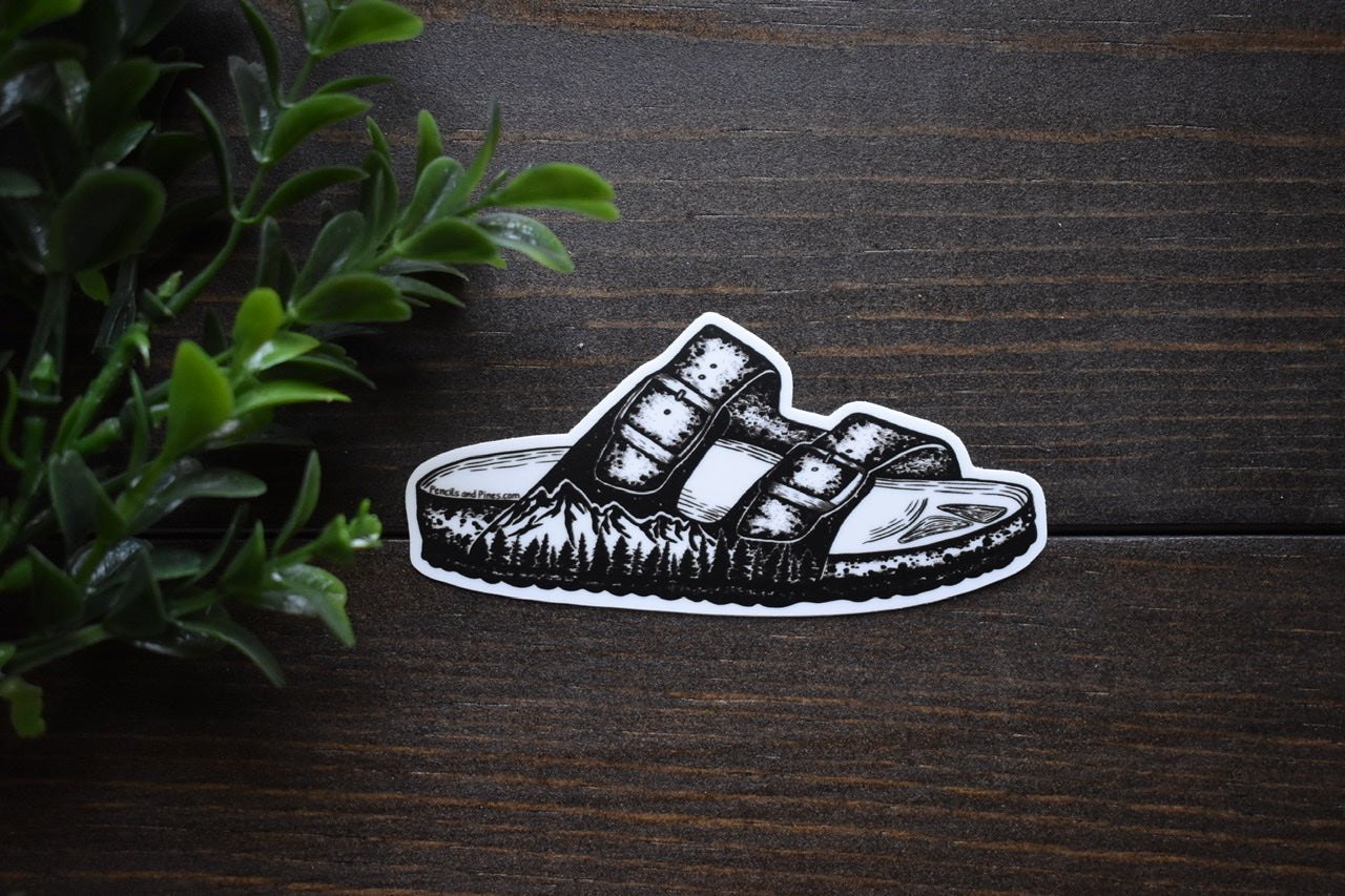 Sandal Sticker – Pencils and Pines